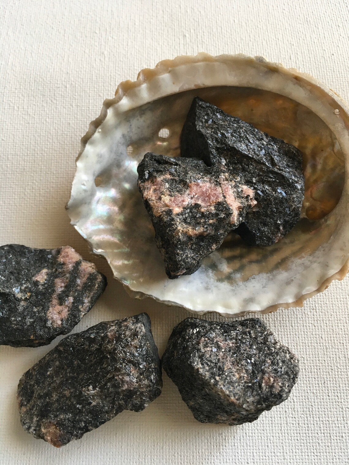 Rhodonite Natural Raw Healing Stones From Brazil Healing - Etsy