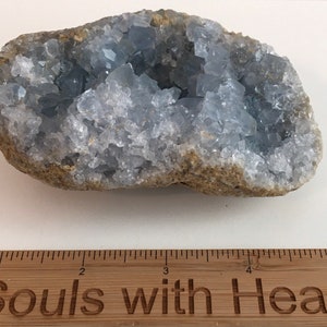 Celestite Crystal Cluster Geode Specimen,healing Crystals and Stones ...