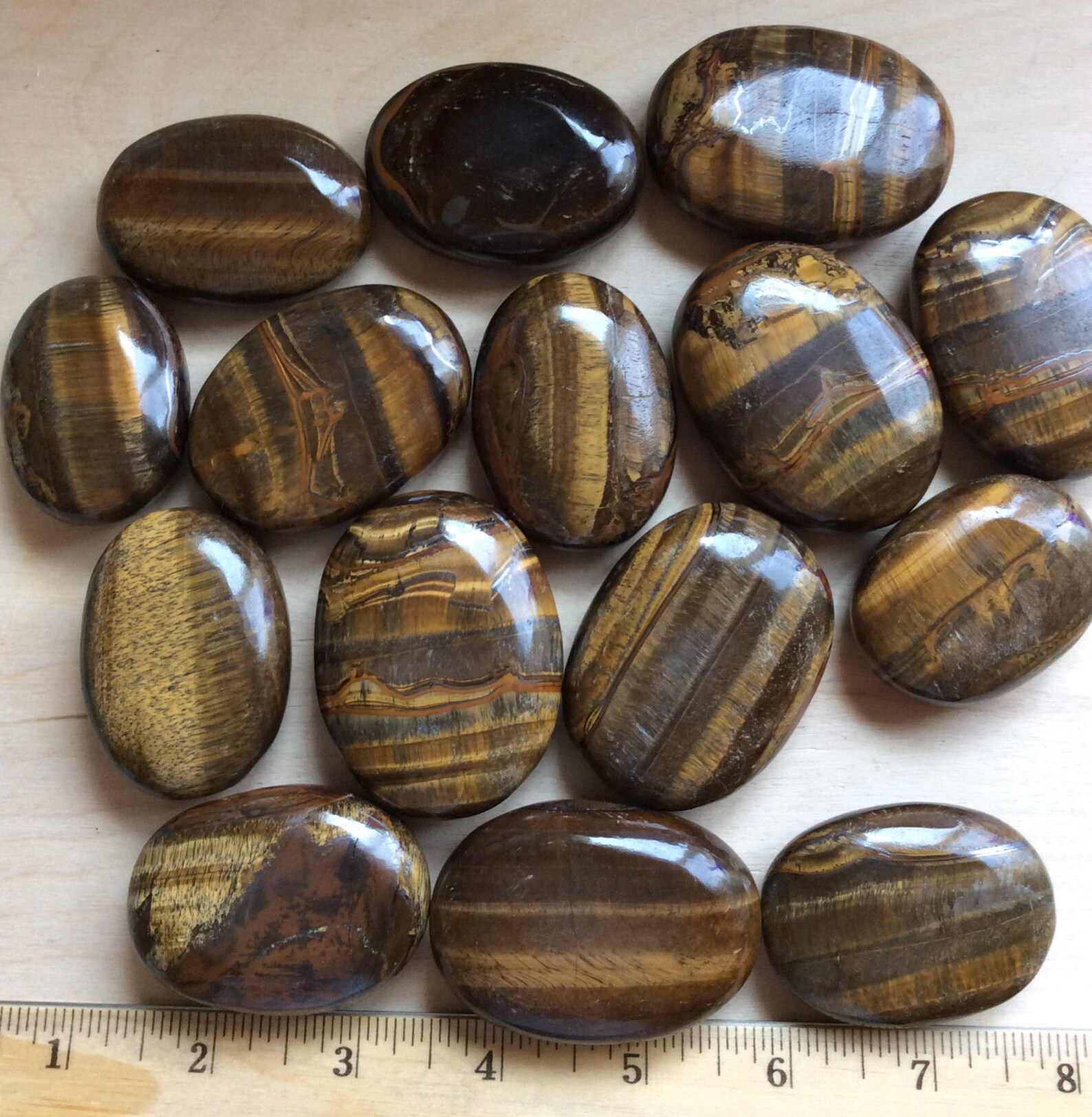 Tiger's Eye Palm Stones Healing Stones Chakra Stones - Etsy