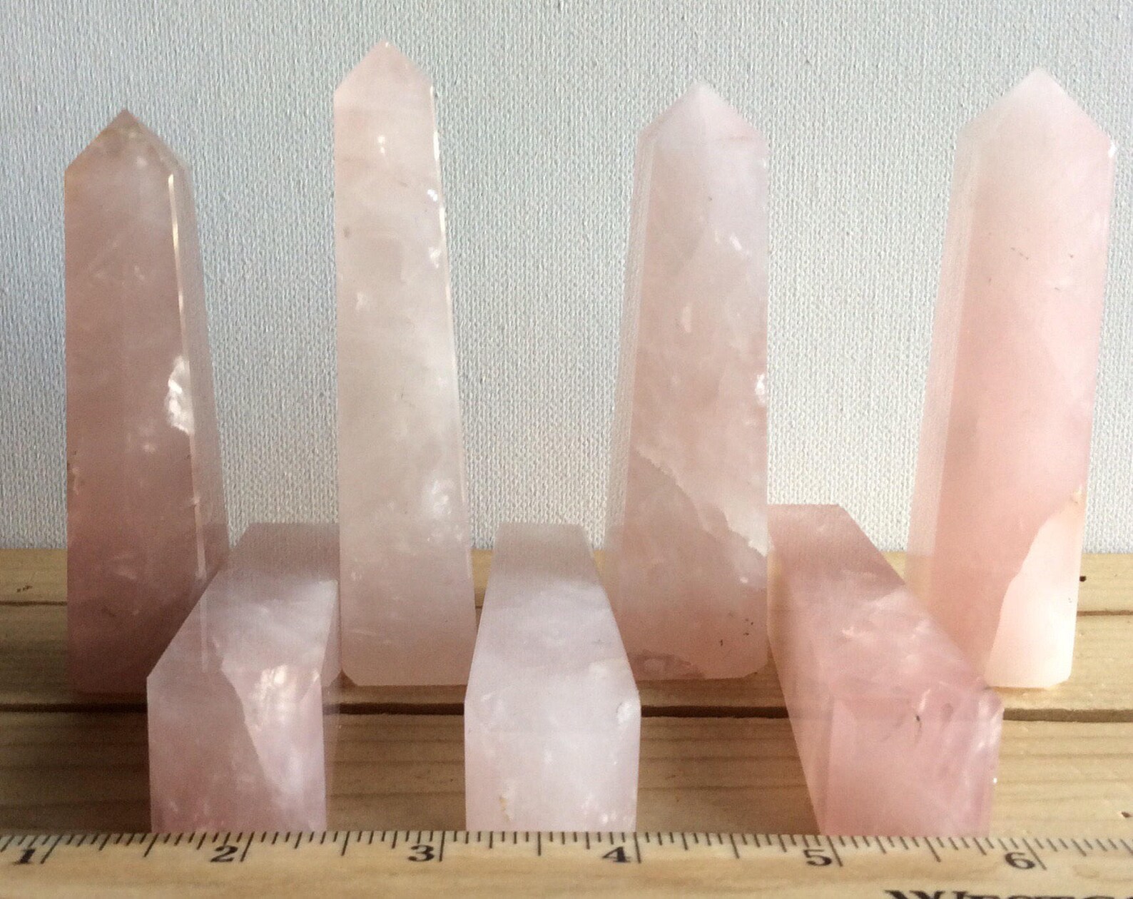 Rose Quartz Crystal Tower Crystal Point 4 Sided Free - Etsy