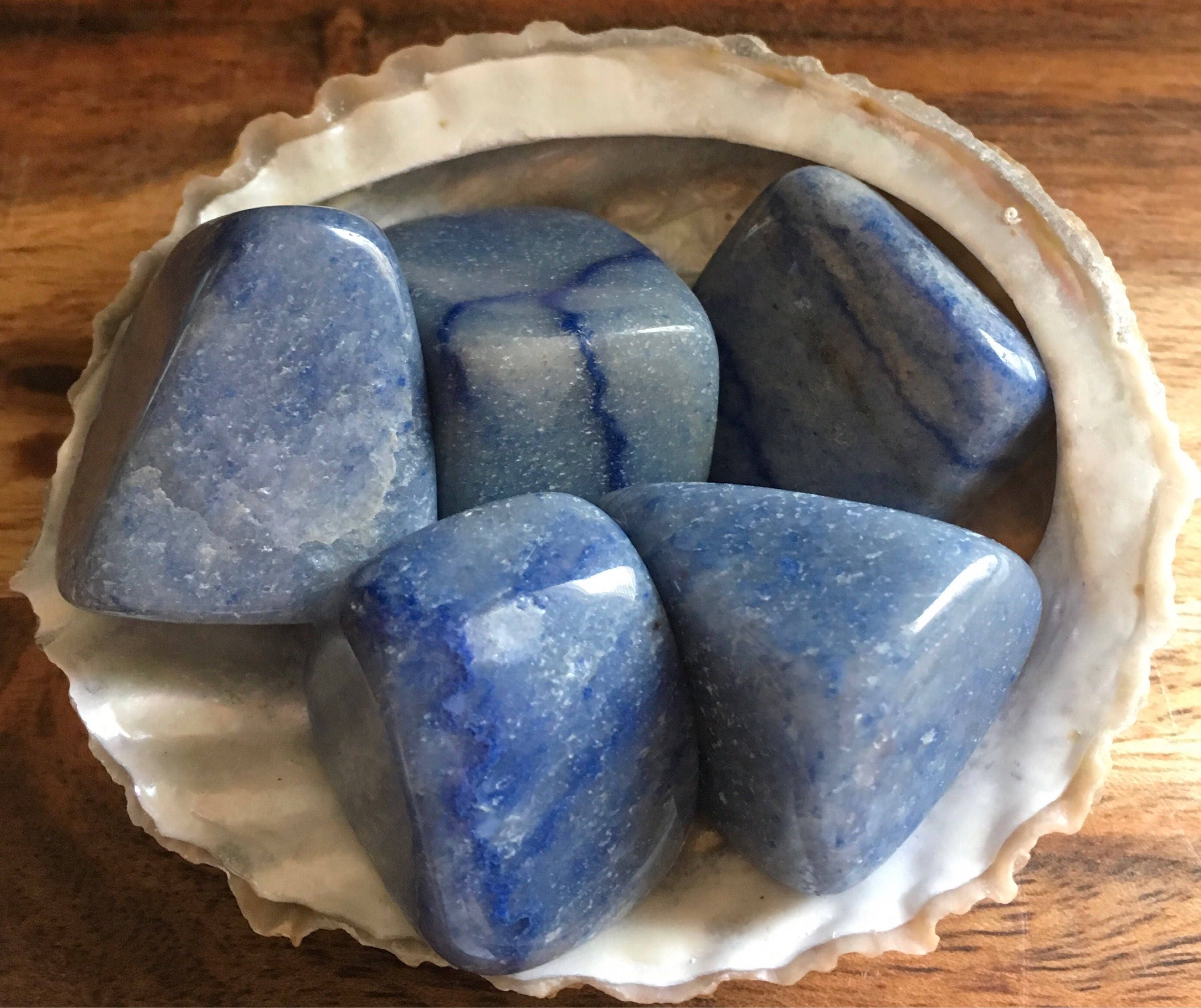 Blue Quartz Large Tumbled Stone Calming Healing Crystal | Etsy