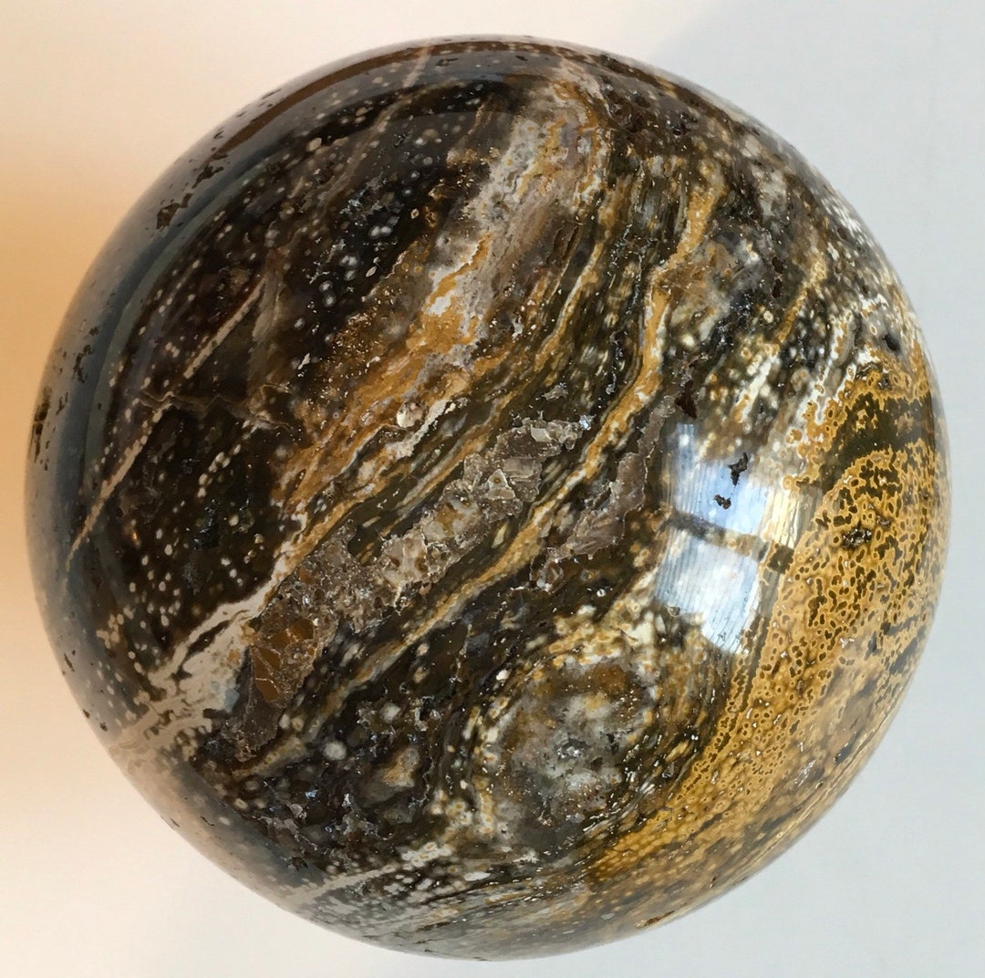 Jasper Sphere, Ocean Jasper Sphere, Orbicular Ocean Jasper, 3.5" Large ...
