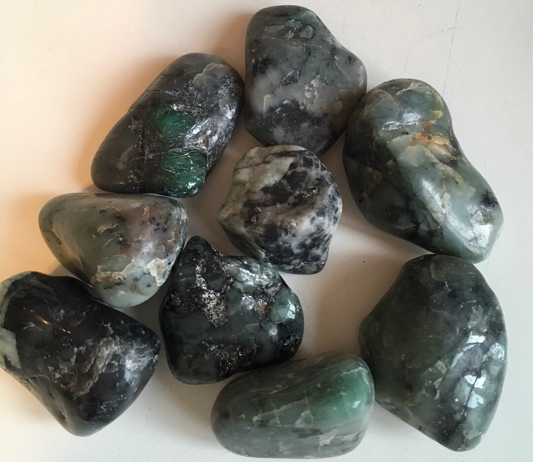 Emerald Extra Large Tumbled Stone, Inspiration Stone, Healing Stone ...