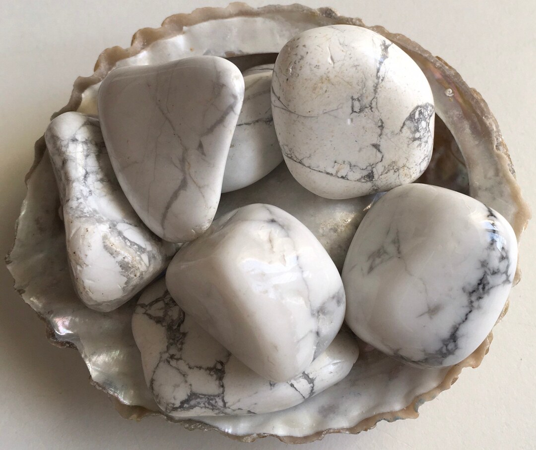 Howlite Tumbled Stone, Calming, Teaches Patience, Healing Stone ...