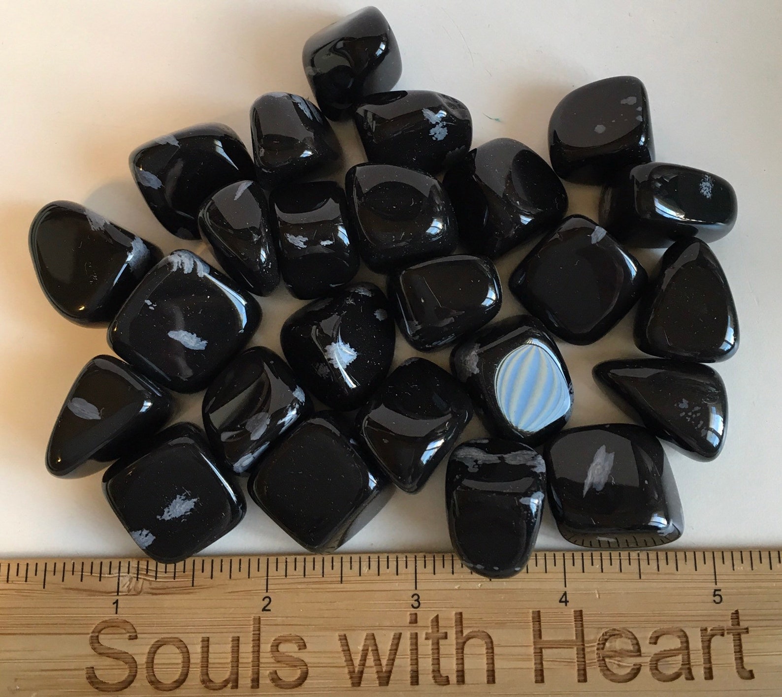 Snowflake Obsidian Small Tumbled Stone Healing Crystal | Etsy