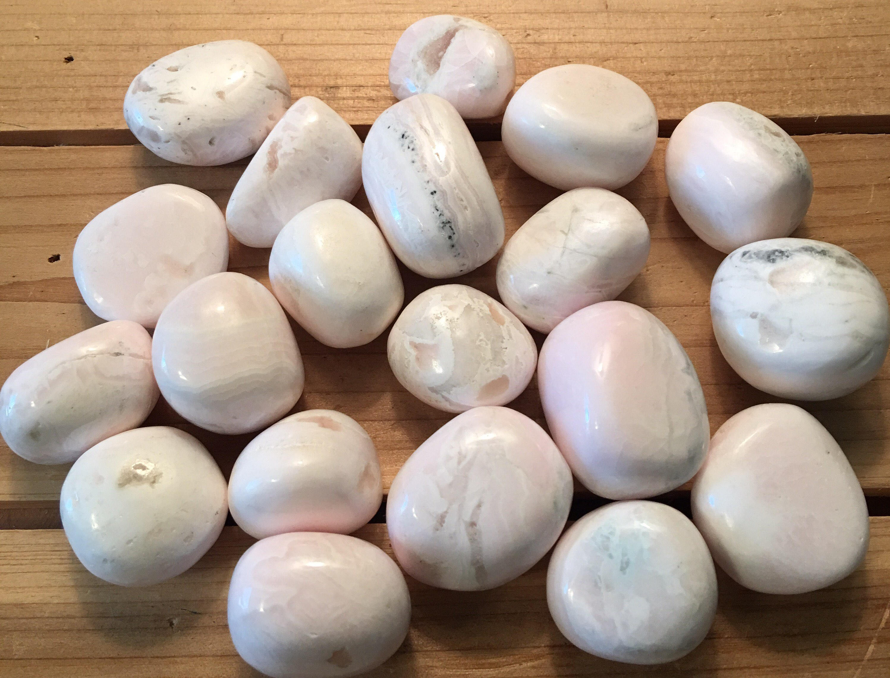 Pink Calcite Tumbled Stone Heart Stone Healing Stone | Etsy