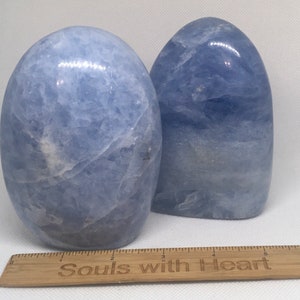 Blue Calcite Polished Standing Display Piece Blue Calcite is - Etsy