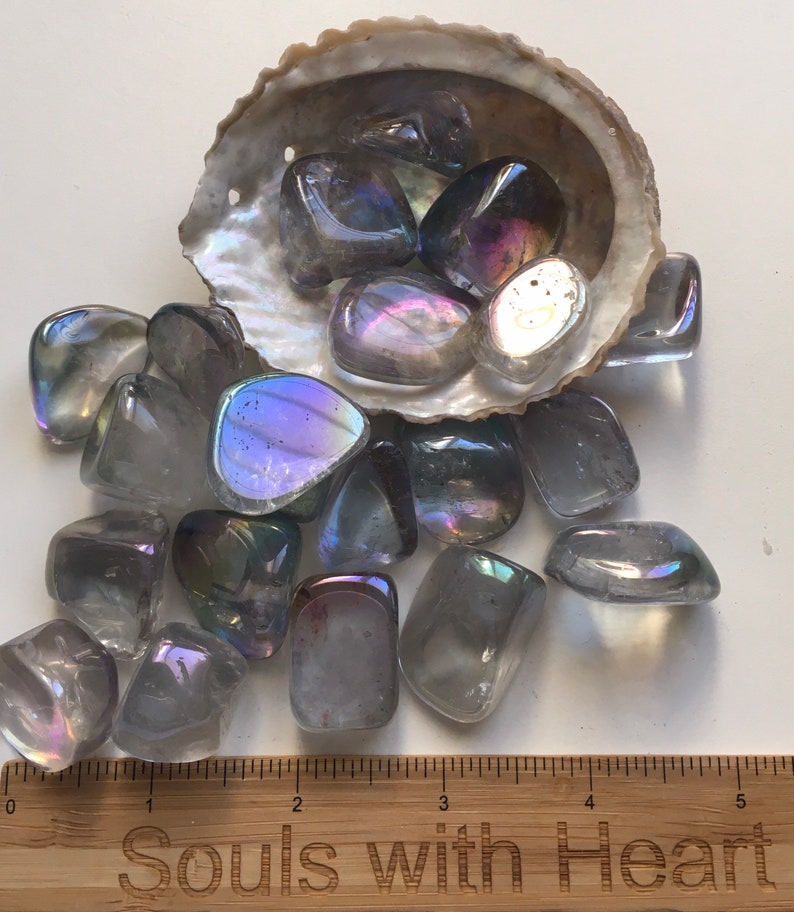 Rainbow Quartz Crystal Medium/large Tumbled Stone Spiritual - Etsy