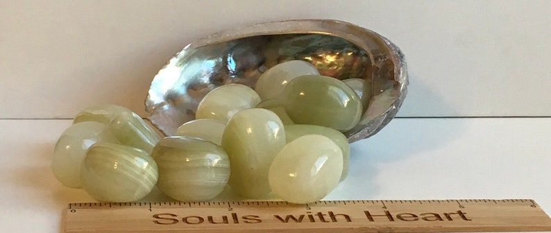 Green Calcite Tumbled Stone Healing crystals and stones | Etsy