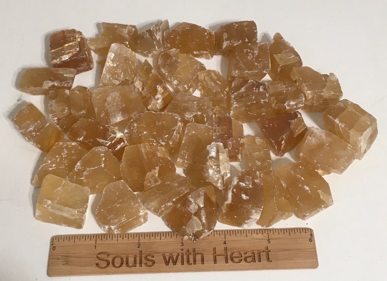 Calcite Natural Stone Golden Honey Calcite Citrine Color - Etsy