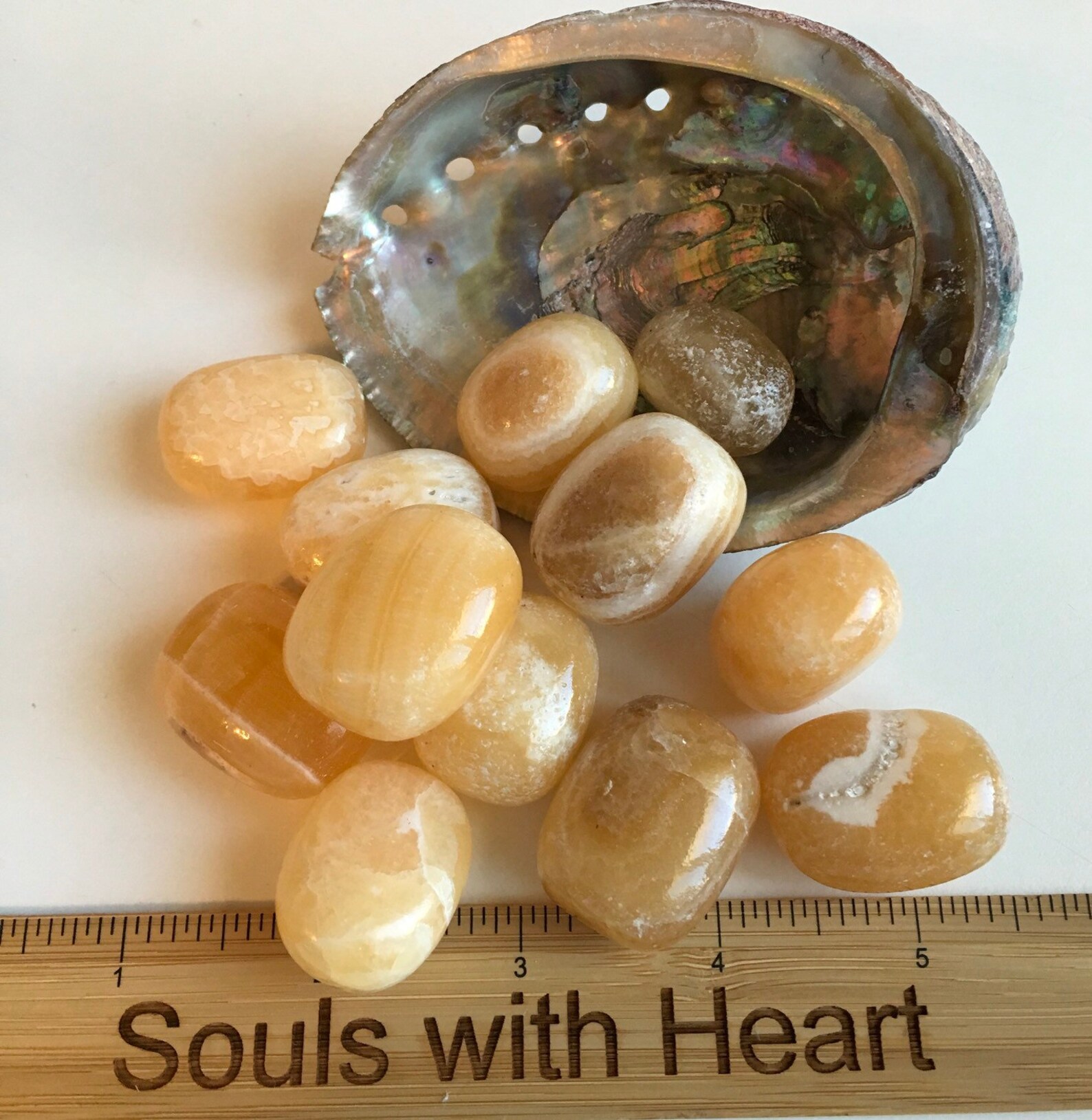 Orange Calcite Premium Tumbled Stone, Healing Crystals and Stones ...