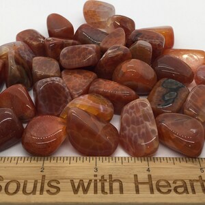 Fire Agate Tumbled Stone,healing Stone, Protective Spiritual Stone ...