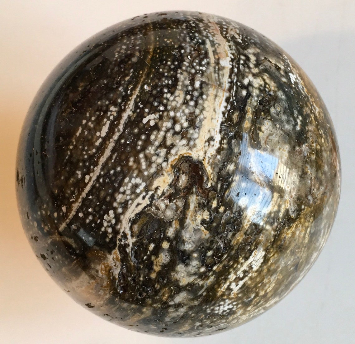 Jasper Sphere Ocean Jasper Sphere Orbicular Ocean Jasper | Etsy