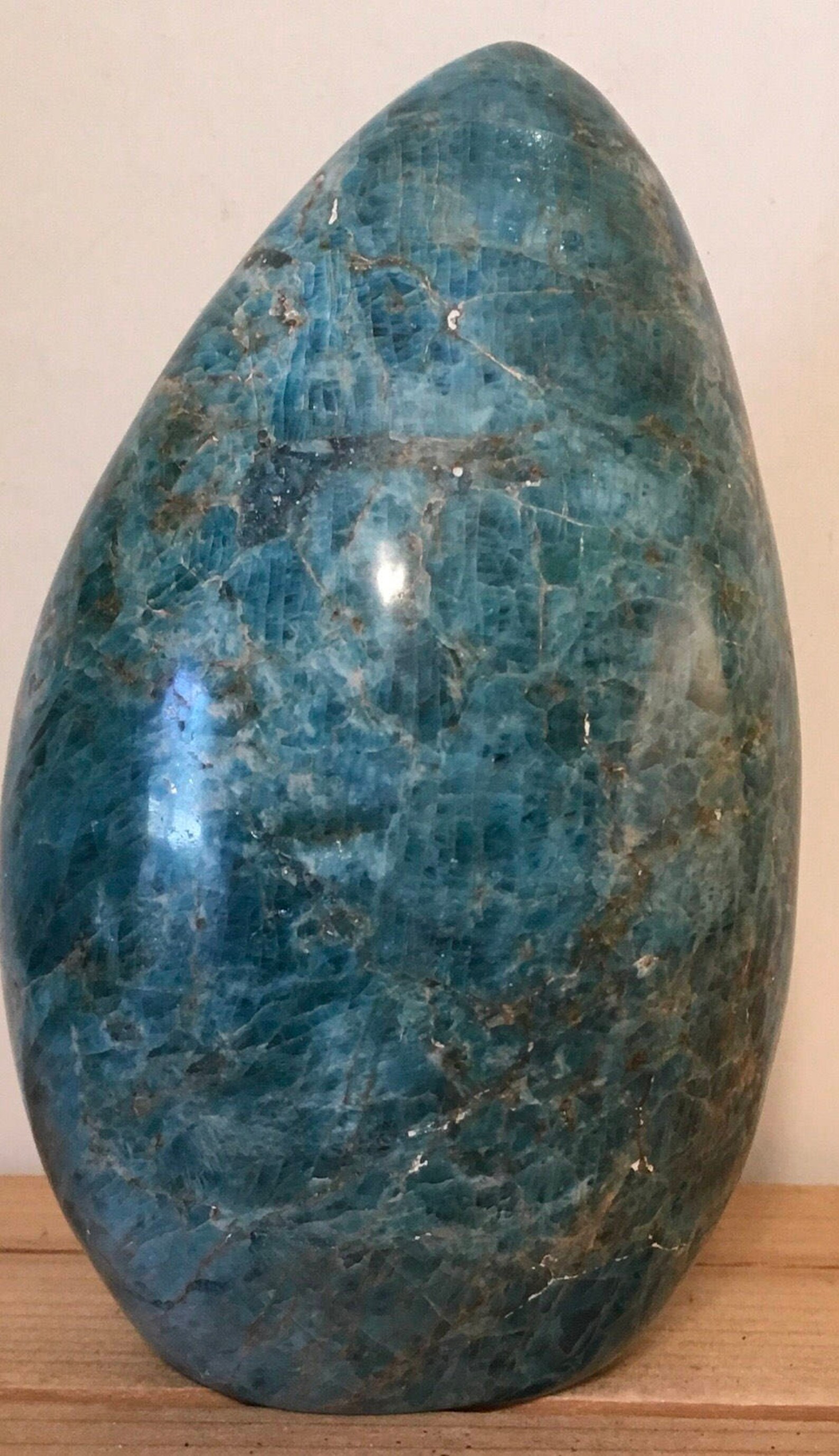 Blue Apatite Polished Standing Stone Healing Stone Healing - Etsy