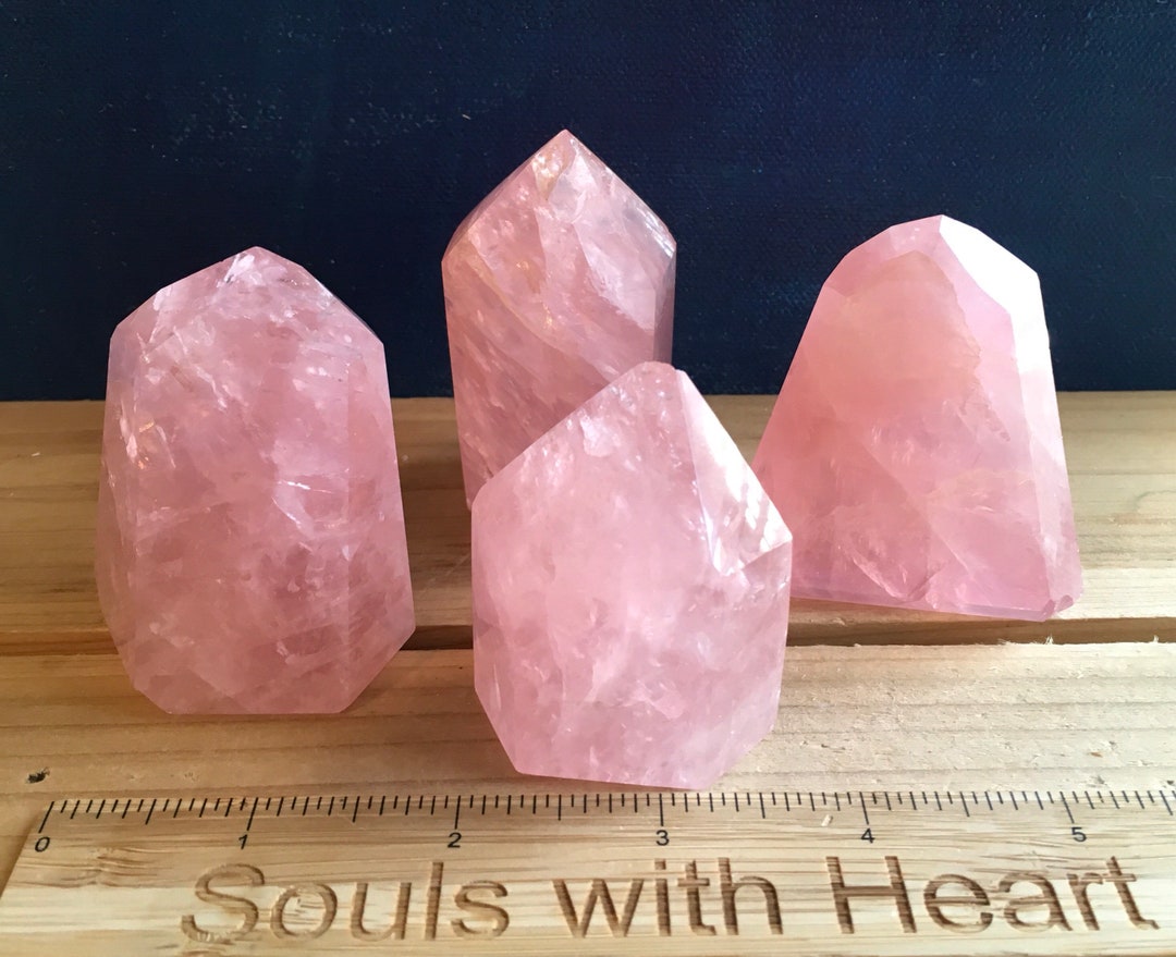 Rose Quartz Crystal Point, Crystal Tower, Premium Rose Quartz, Love ...