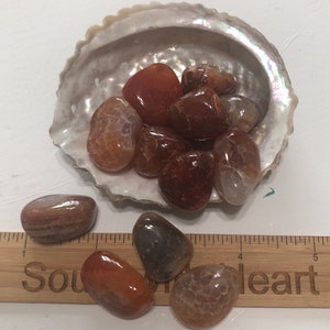 Fire Agate Tumbled Stonehealing Stone Protective Spiritual | Etsy