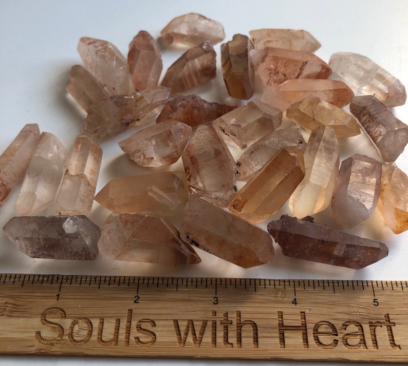 Tangerine Quartz Medium PointsHealing Stone Healing Crystal | Etsy