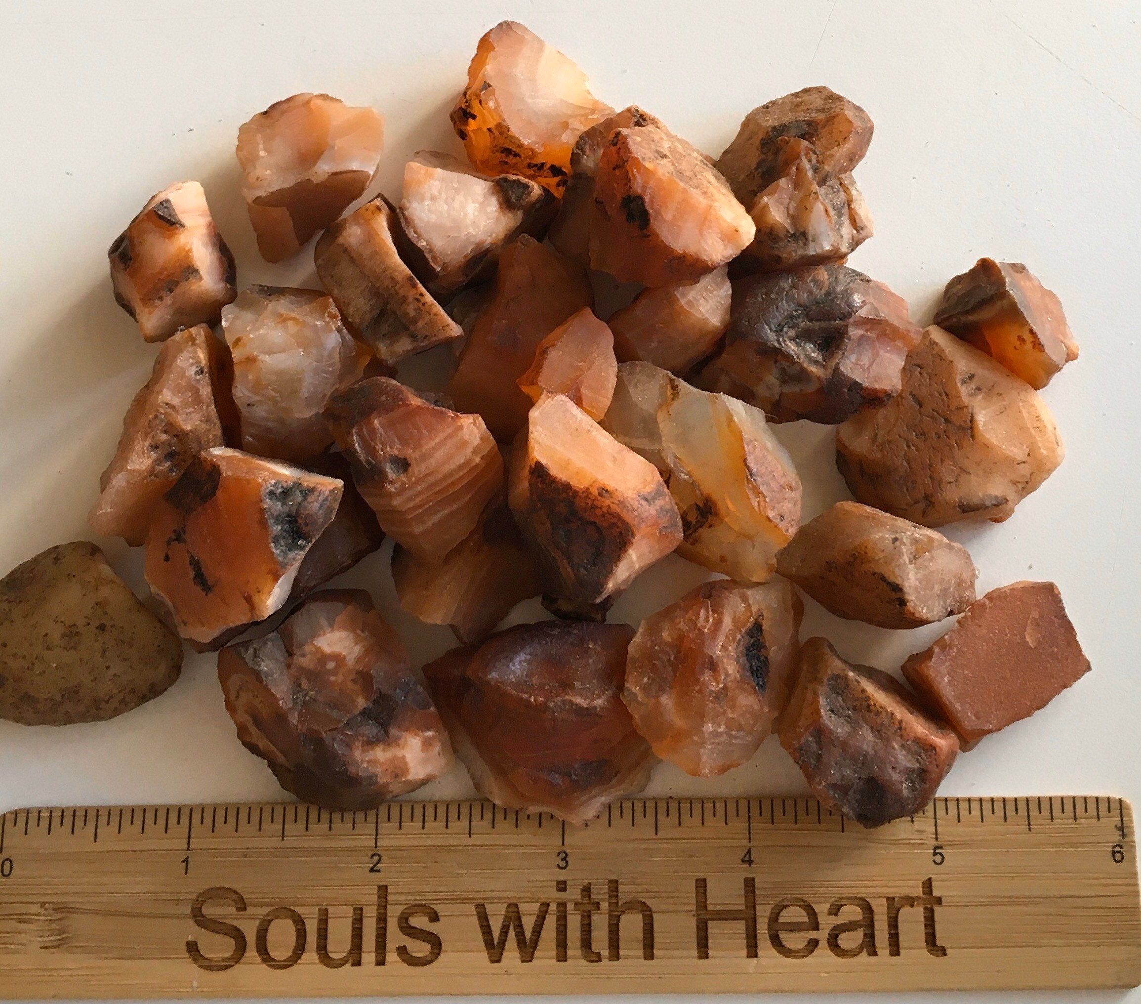 Carnelian Natural Raw Small Stone Healing crystals and | Etsy