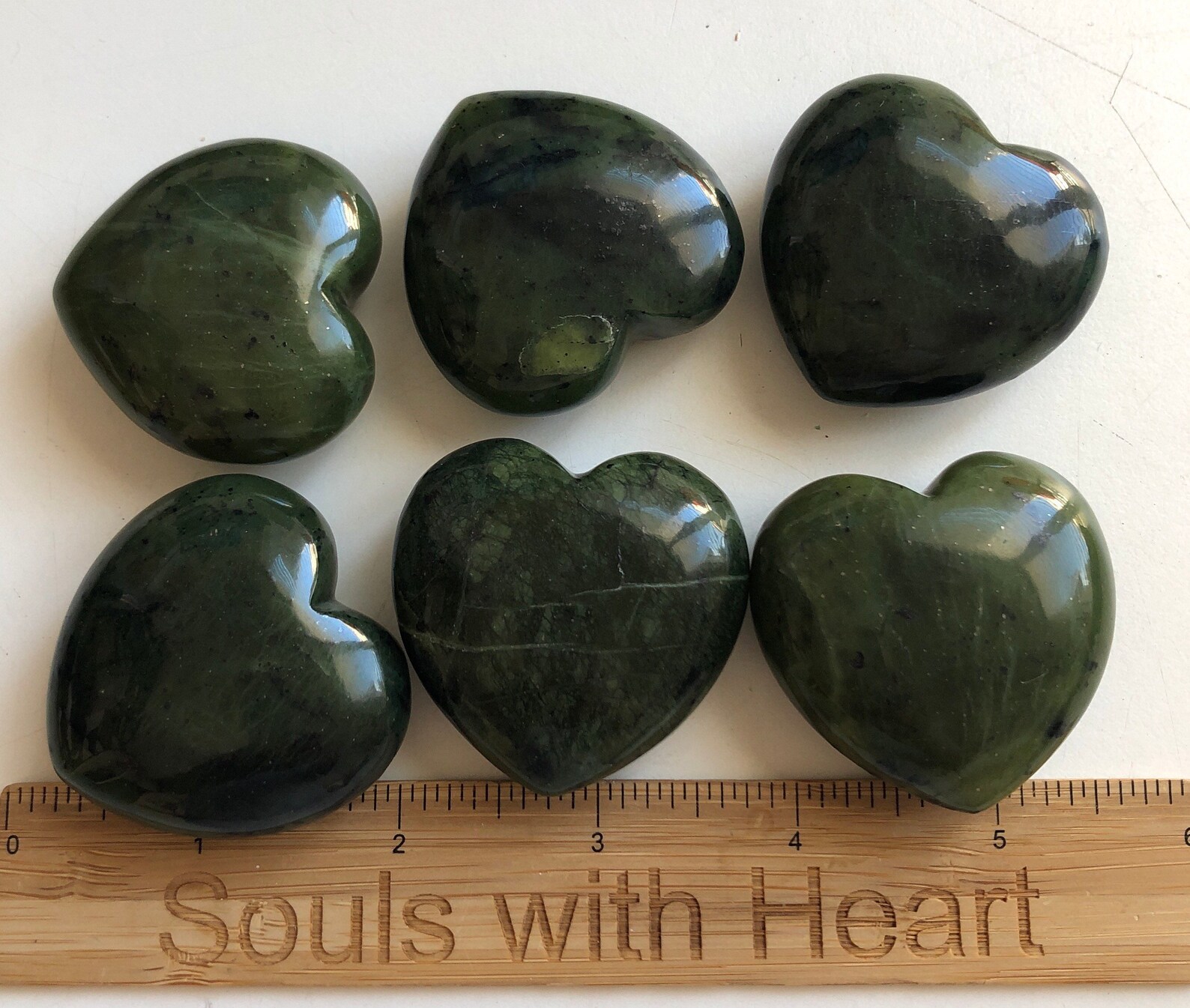 Jade Gemstone Heart Stone of Luck 45mm Spiritual Stone - Etsy