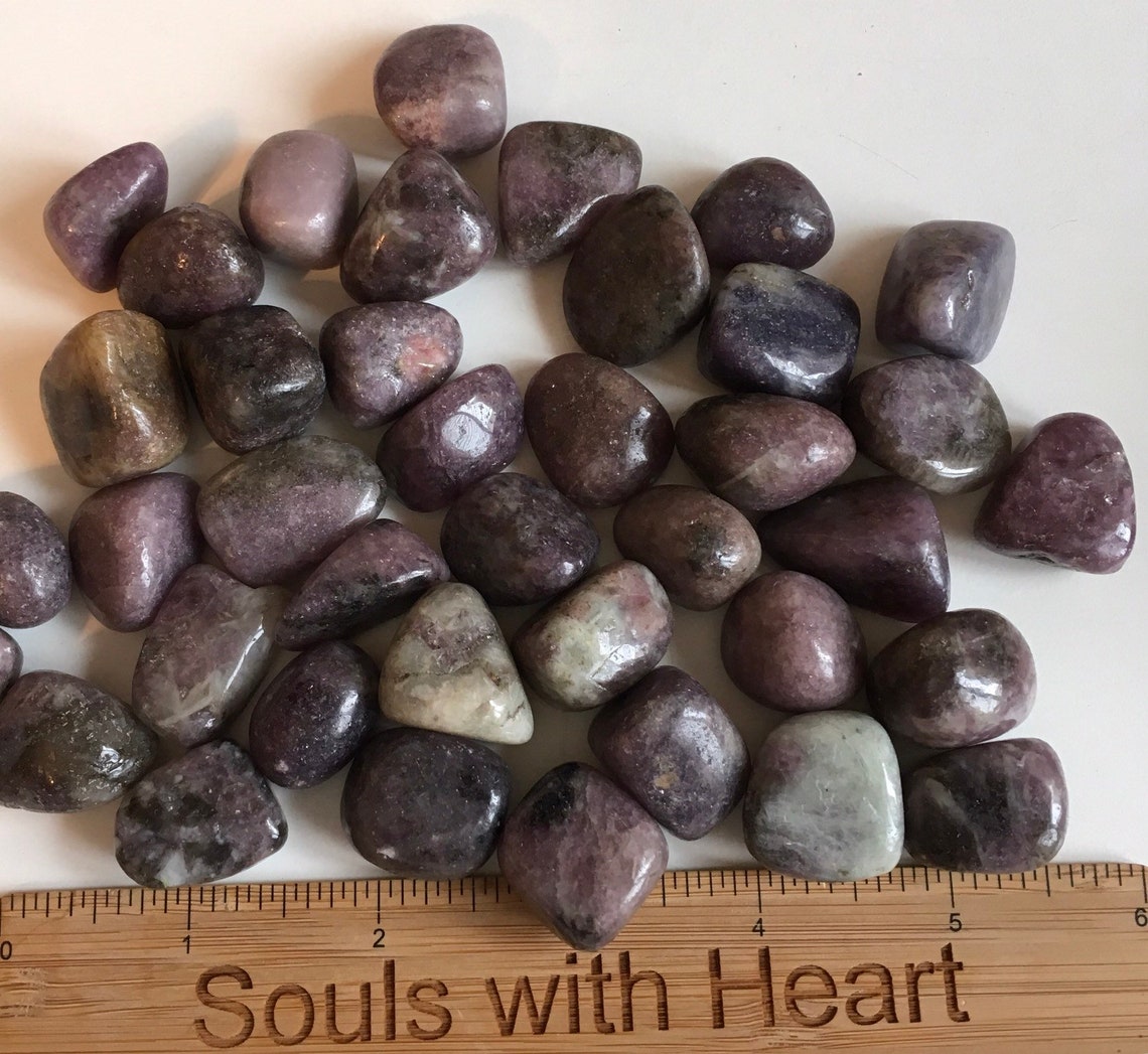 Lepidolite Tumbled Stone Healing Crystals and Stones Calming | Etsy