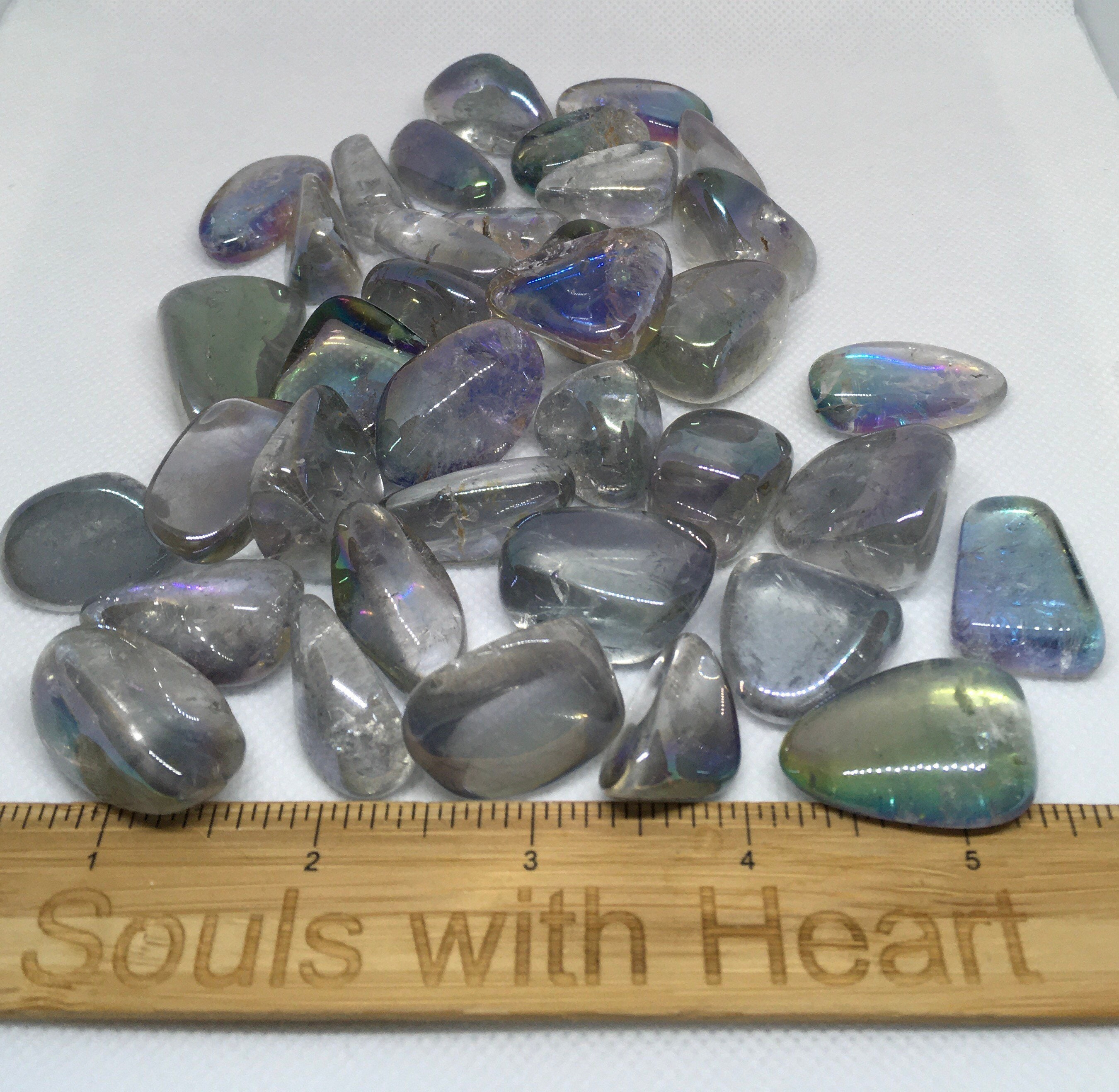 Rainbow Quartz Crystal Medium/large Tumbled Stone Spiritual | Etsy