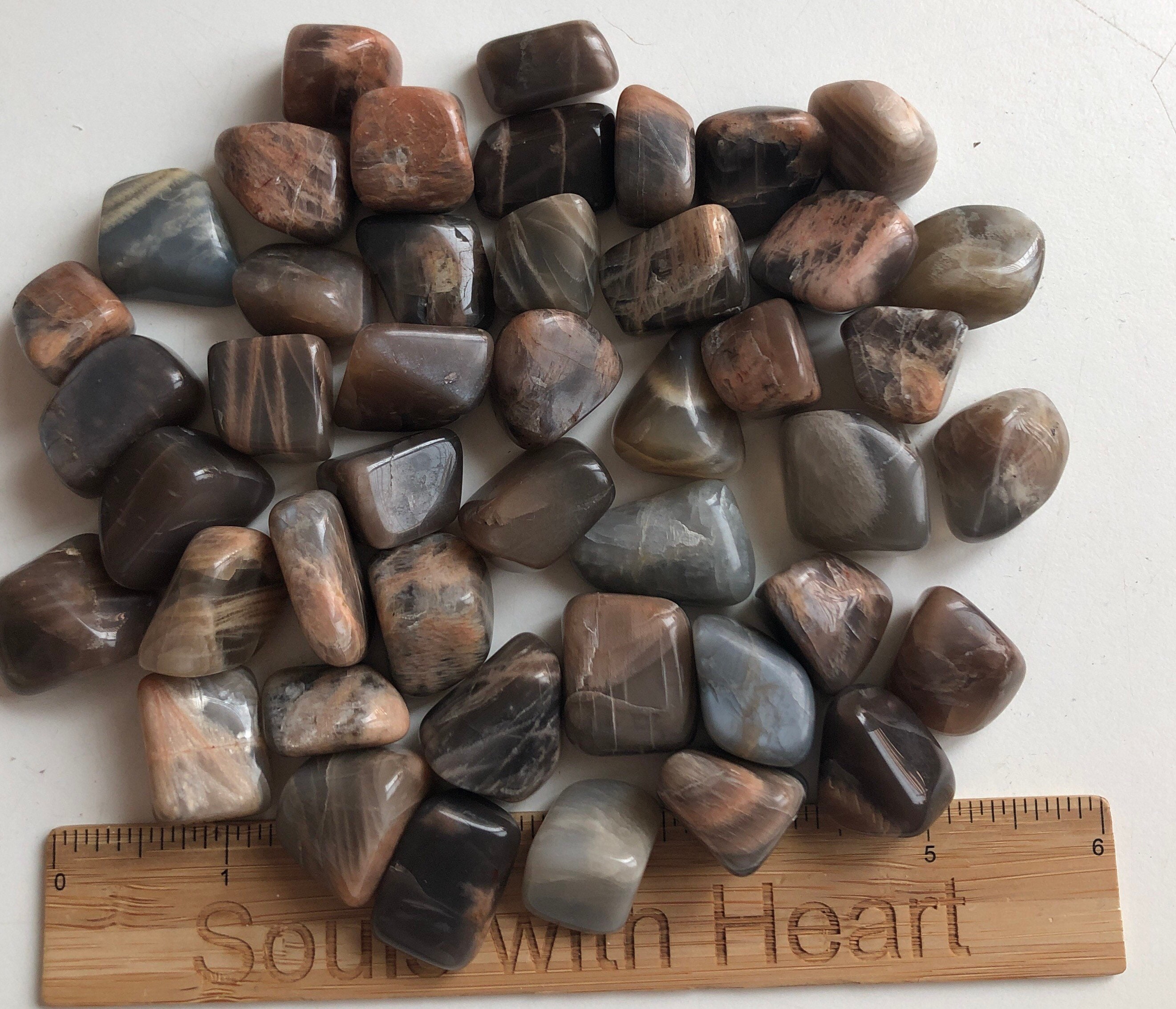 Black Moonstone Small Tumbled Stone Healing Stone Healing | Etsy