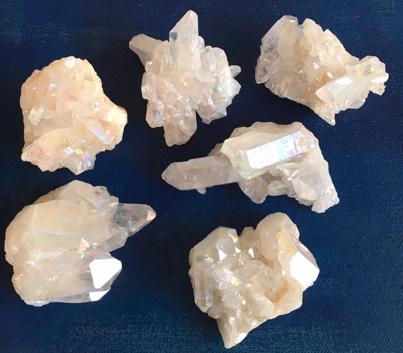 Angel Aura Crystal Clusters, A Grade Crystal, Small Cluster, Healing ...