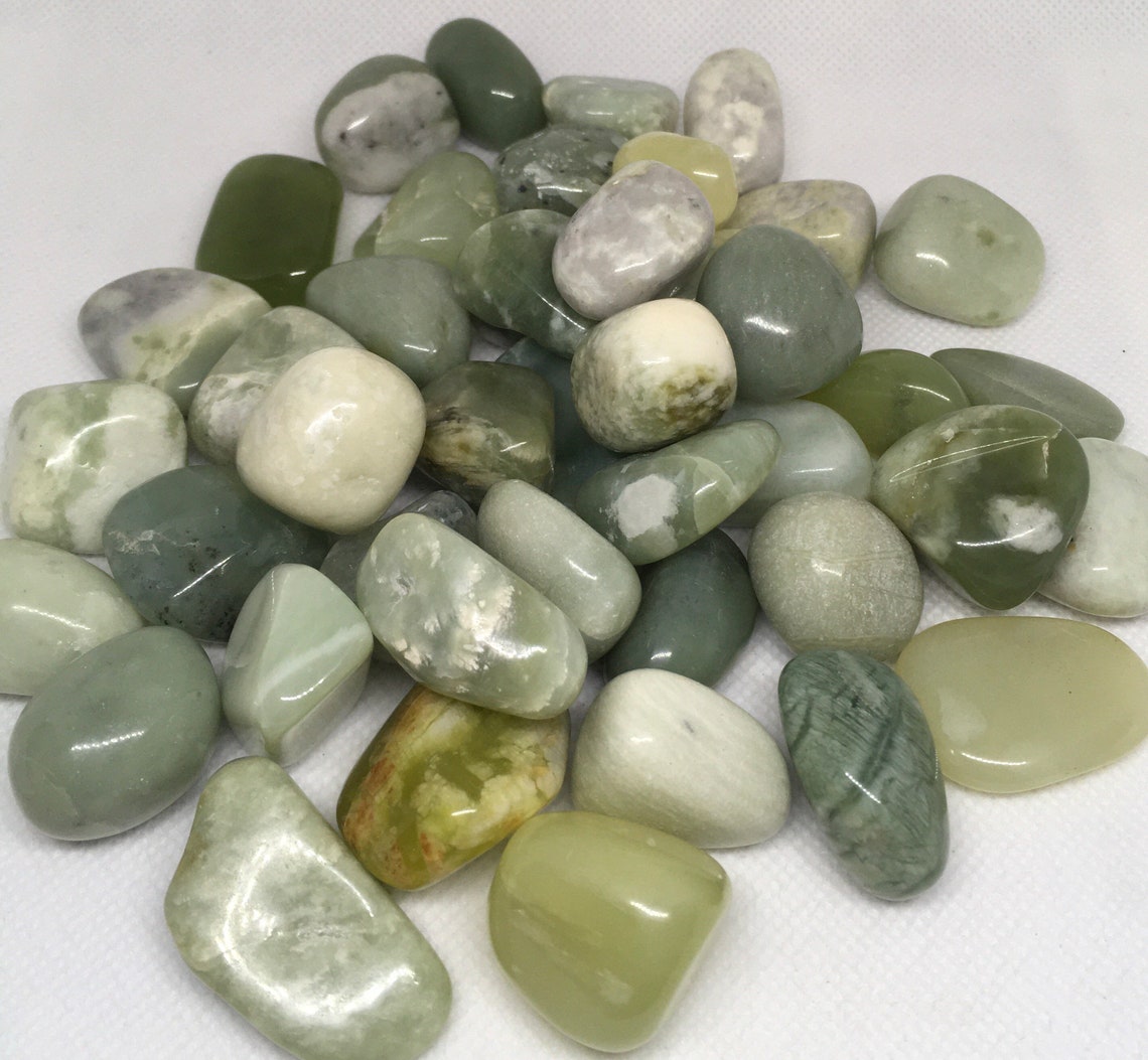Jade Healing Stone New Jade Tumbled Stone Good Luck Stone - Etsy