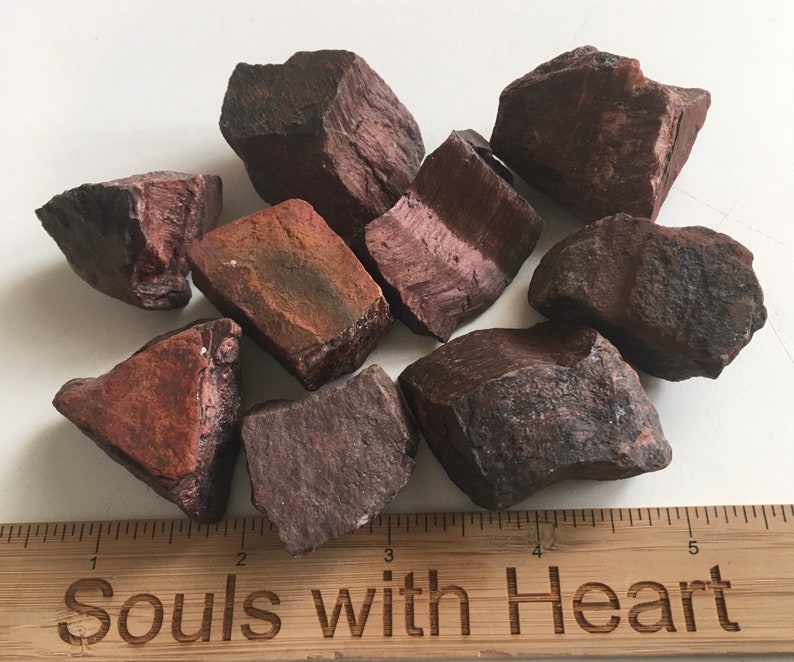 Red Tiger's Eye Natural Raw Stone Stimulating - Etsy