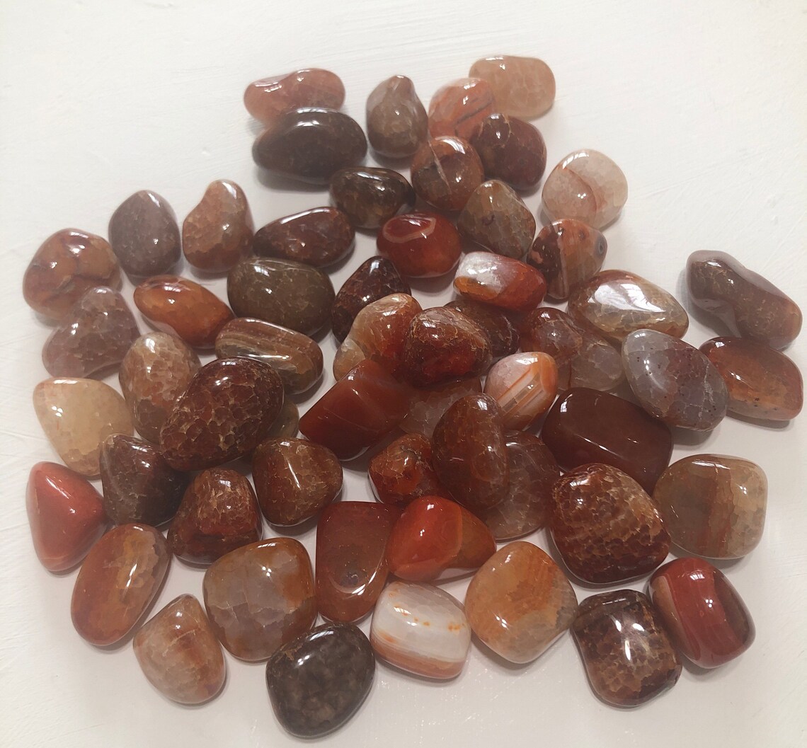 Fire Agate Tumbled Stonehealing Stone Protective Spiritual | Etsy
