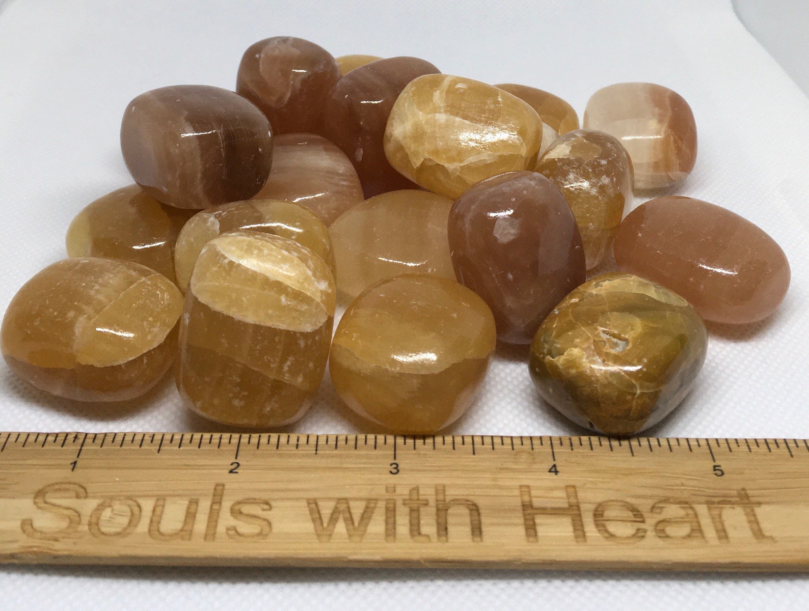 Honey Calcite Tumbled Stone Golden Honey Calcite Citrine - Etsy