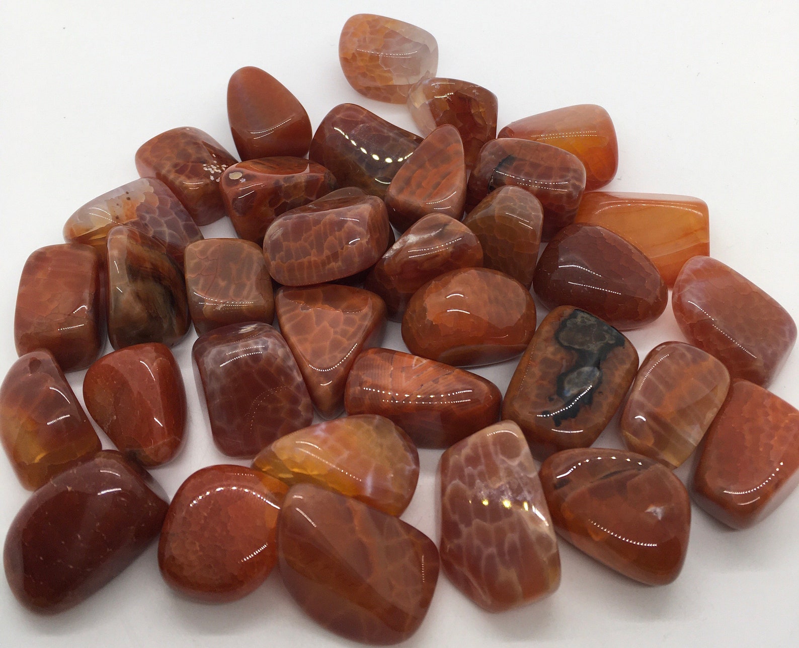 Fire Agate Tumbled Stonehealing Stone Protective Spiritual - Etsy