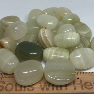 Green Calcite Tumbled Stone, Healing Crystals and Stones, Chakra Stones ...