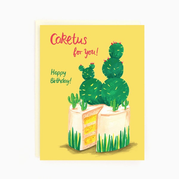 Funny Cactus Birthday Card - Etsy