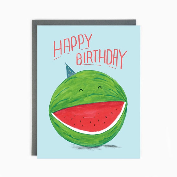 Happy Birthday Birthday Watermelon Funny Birthday | Etsy