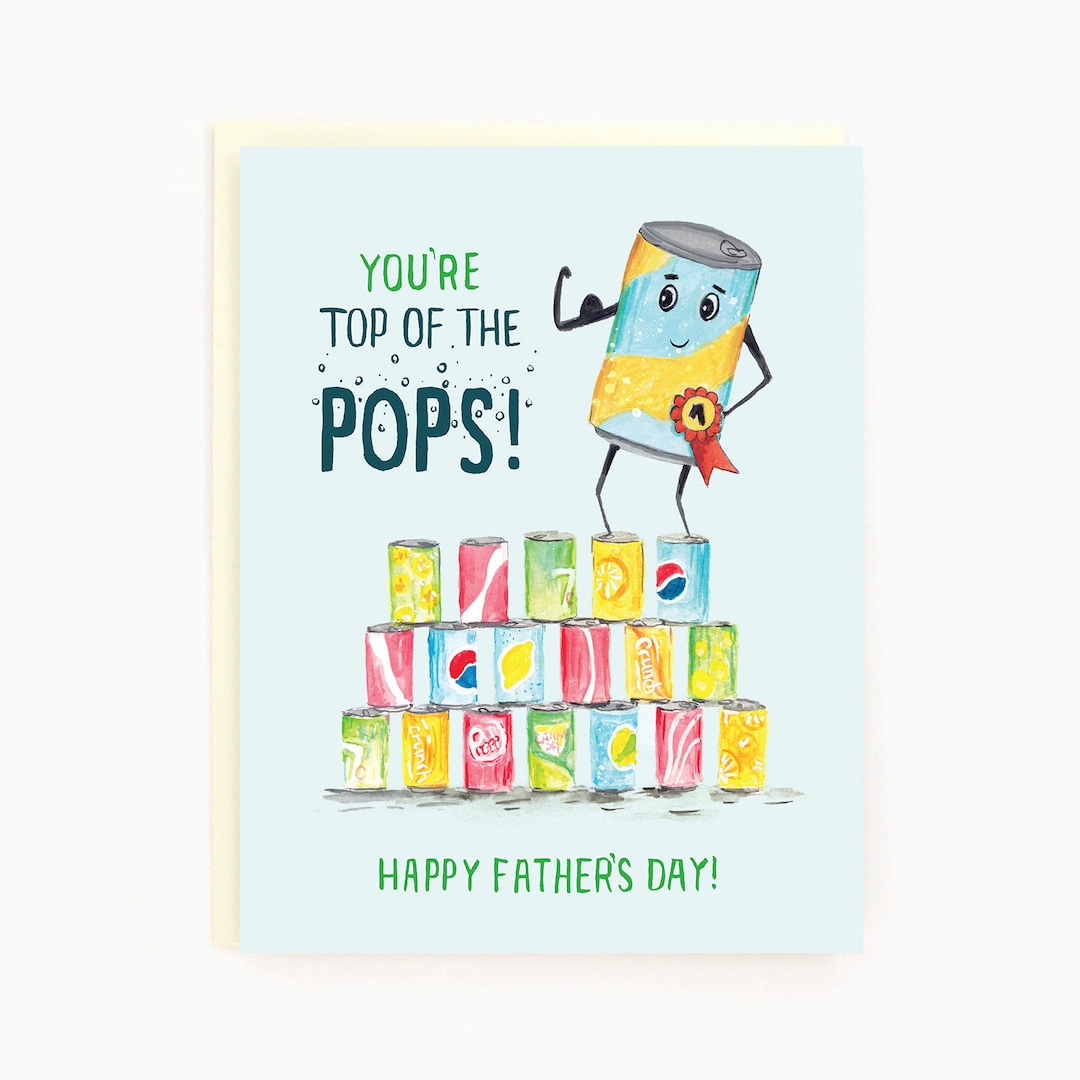 You're Top of the Pops! - Dad Pops - Father's Day Greeting Card - Etsy