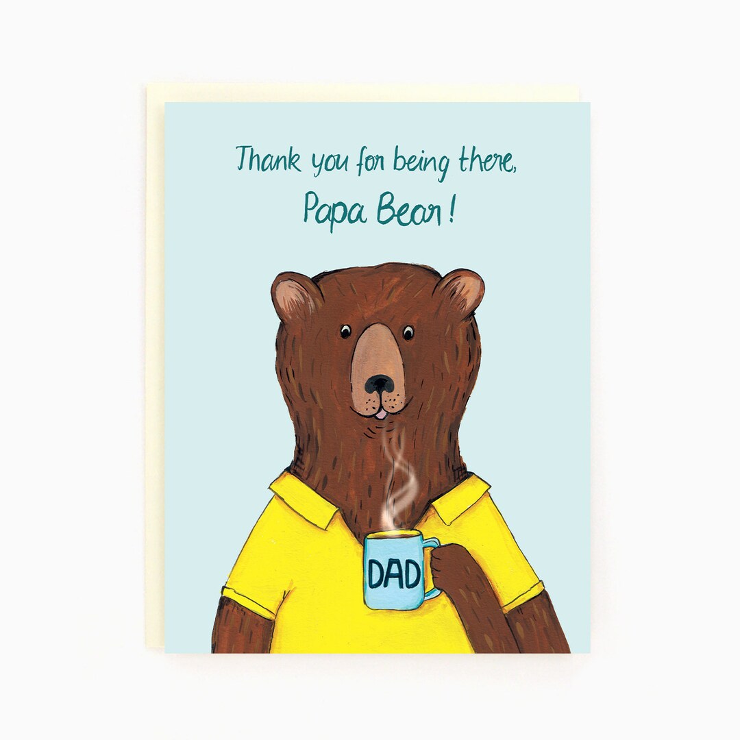 Thank You for Being There, Papa Bear - Happy Father's Day! - Etsy