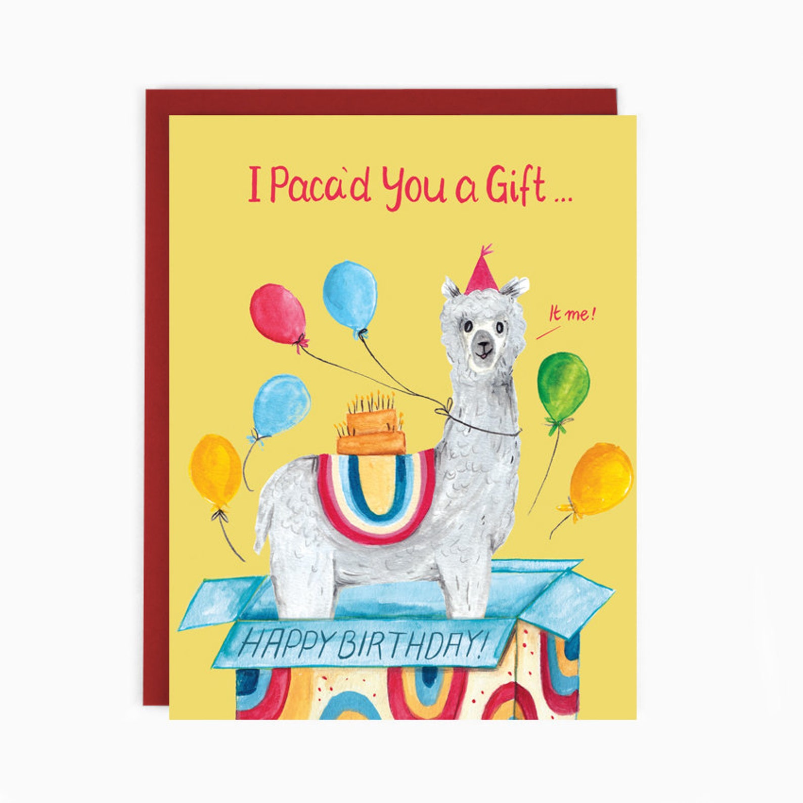 Birthday Alpaca Funny Birthday Greeting Card | Etsy