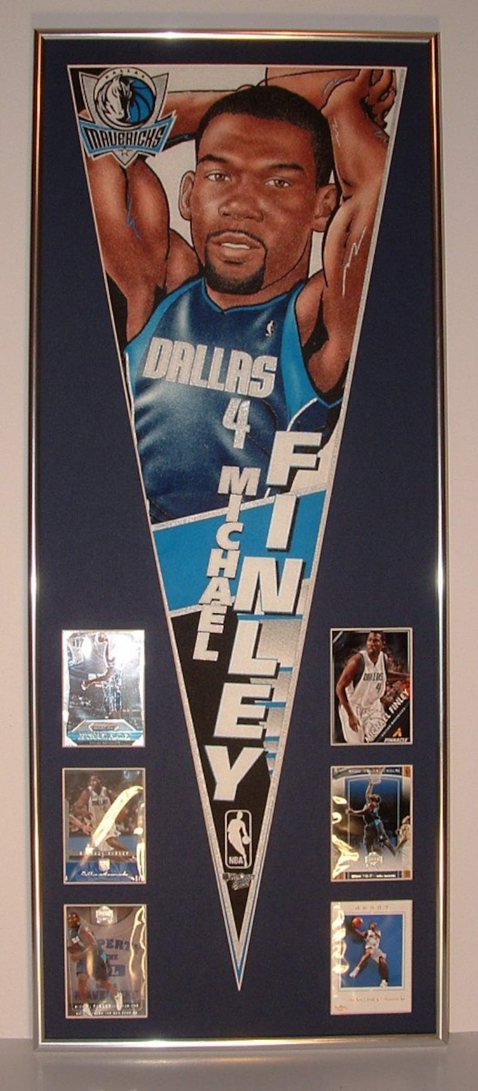 Dallas Mavericks Michael Finley Pennant & Cards...custom Framed! - Etsy