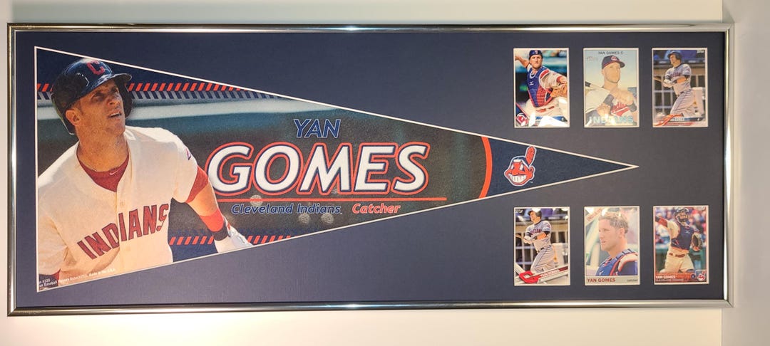 Cleveland Indians Yan Gomes Player Pennant & Baseball Cards...custom ...