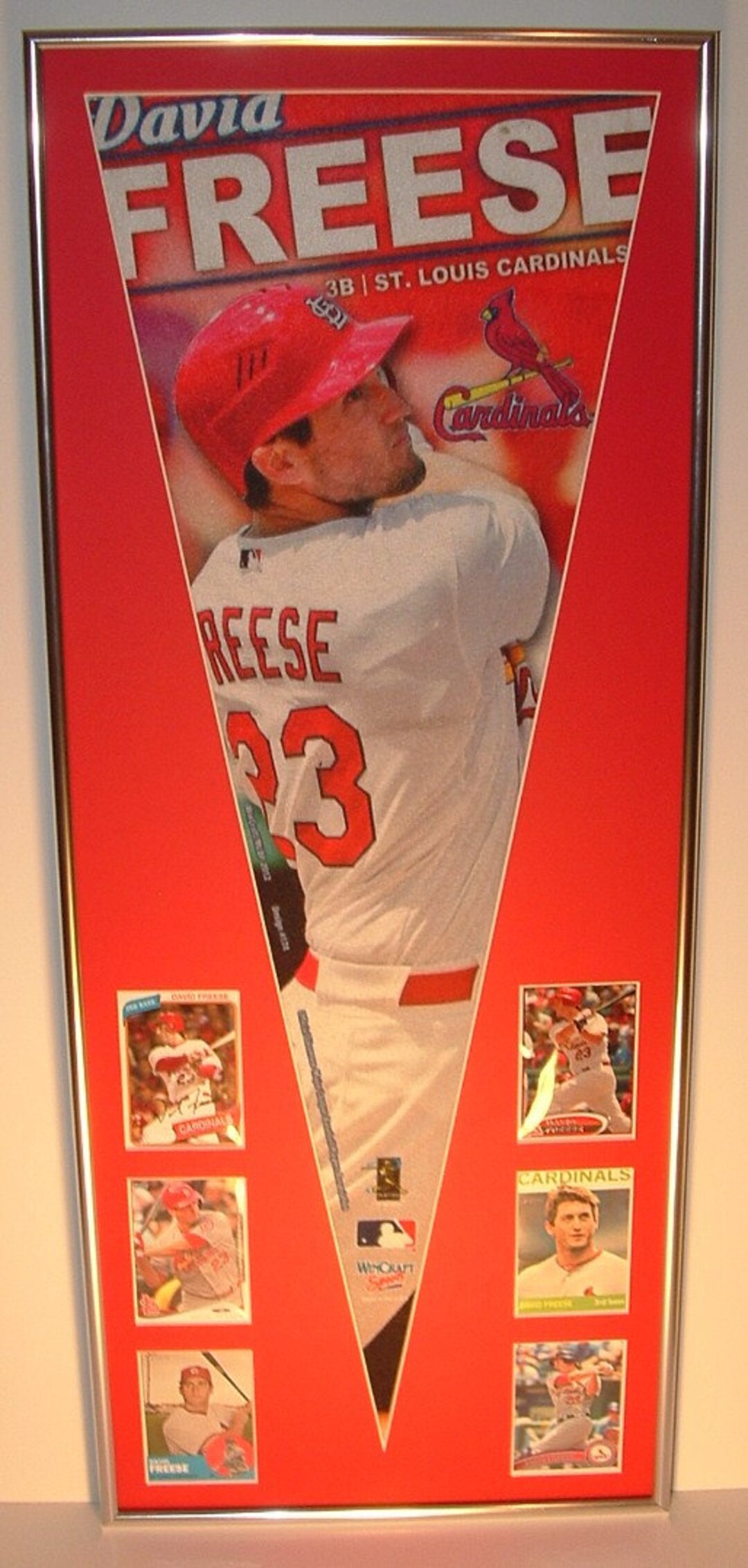 St Louis Cardinals David Freese Player Pennant & Baseball Cards ...