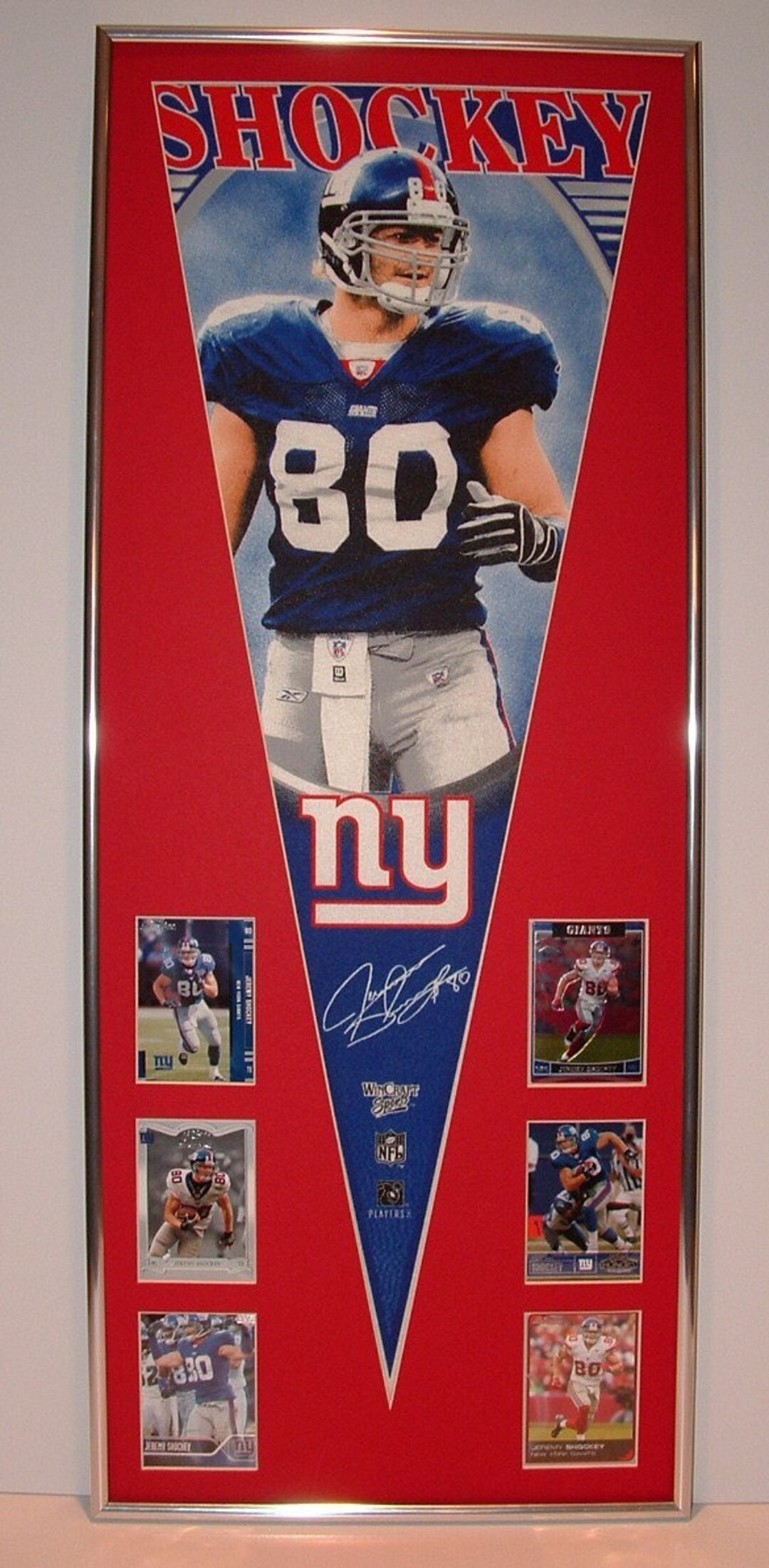 NY Giants Jeremy Shockey Pennant & Cards...custom Framed!!! - Etsy
