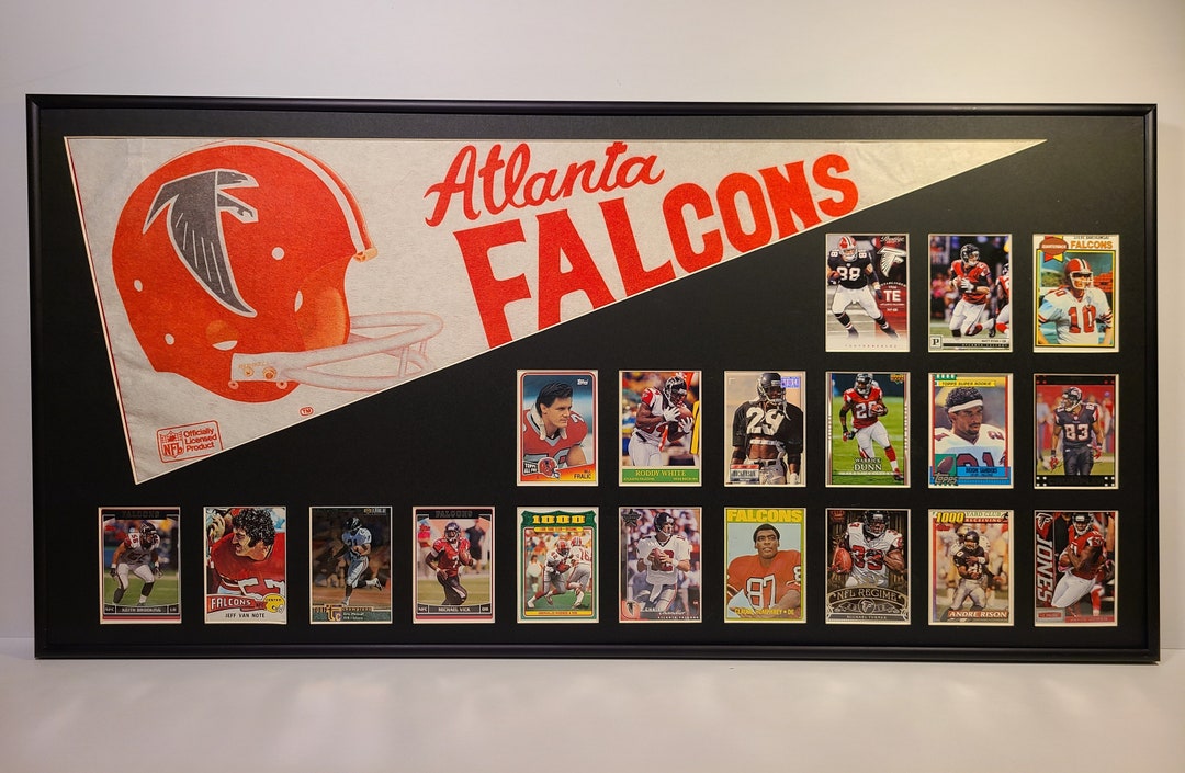 Atlanta Falcons Pennant ..with Card Retrospective...custom Framed!!! - Etsy