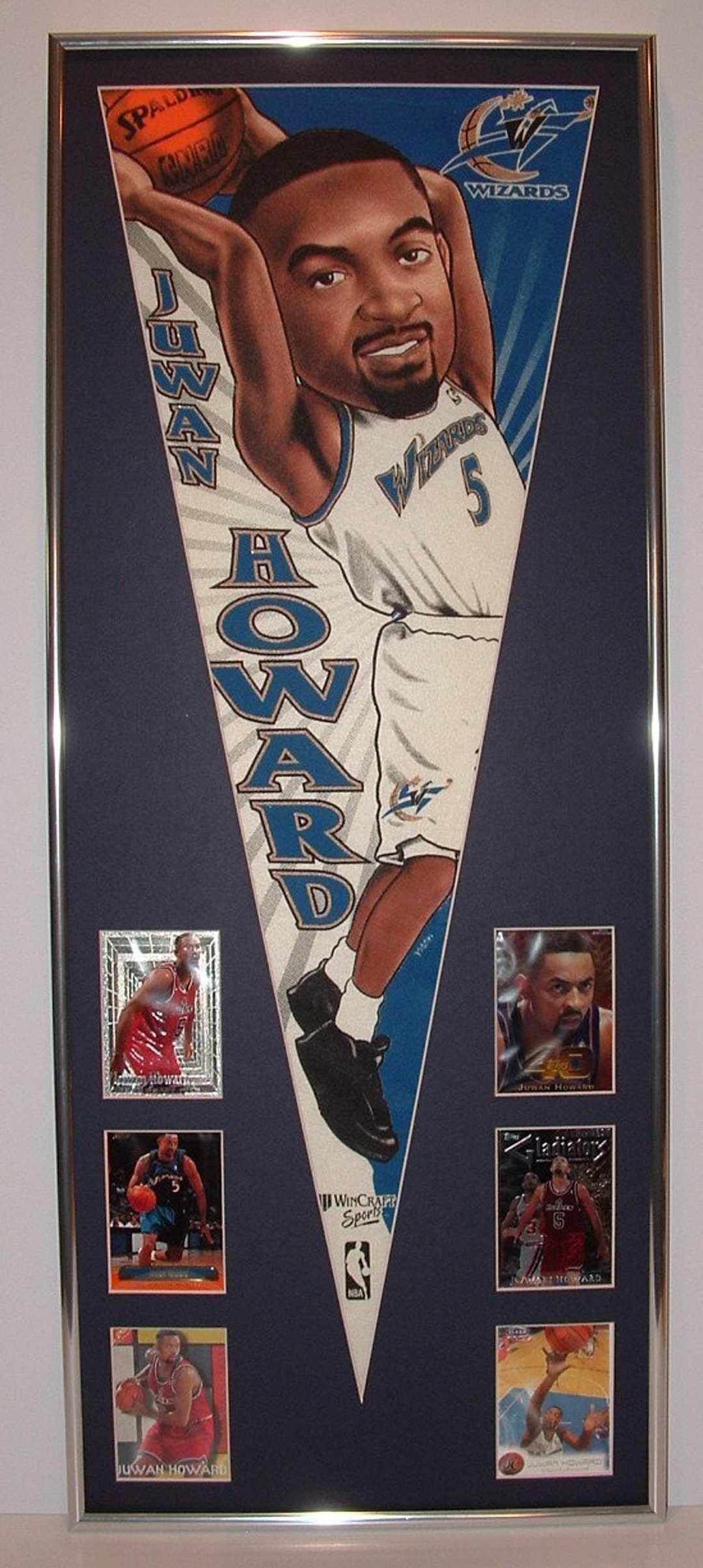Washington Wizards/bullets Juwan Howard Pennant & Cards...custom Framed ...