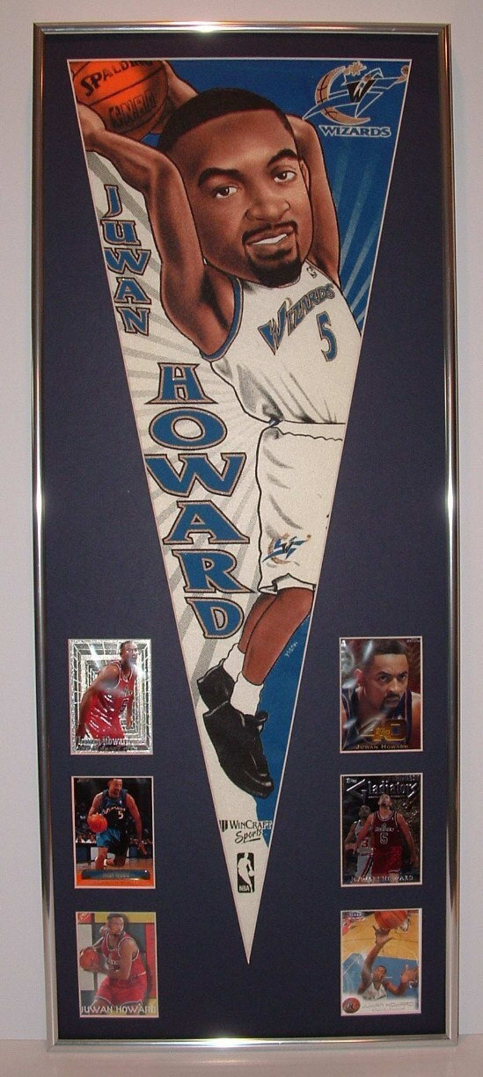 Washington Wizards/bullets Juwan Howard Pennant & Cards...custom Framed ...