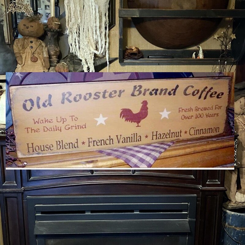 Primitive Rooster - Etsy