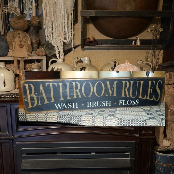 Primitive Bathroom Decor - Etsy