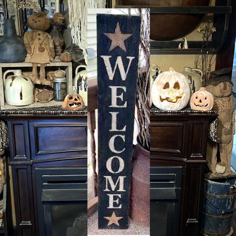 Primitive Welcome - Etsy