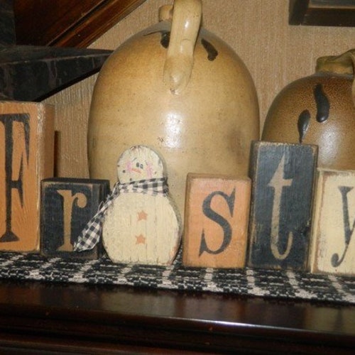 Winter Snowflakes Are Falling Primitive Block Sign - Etsy