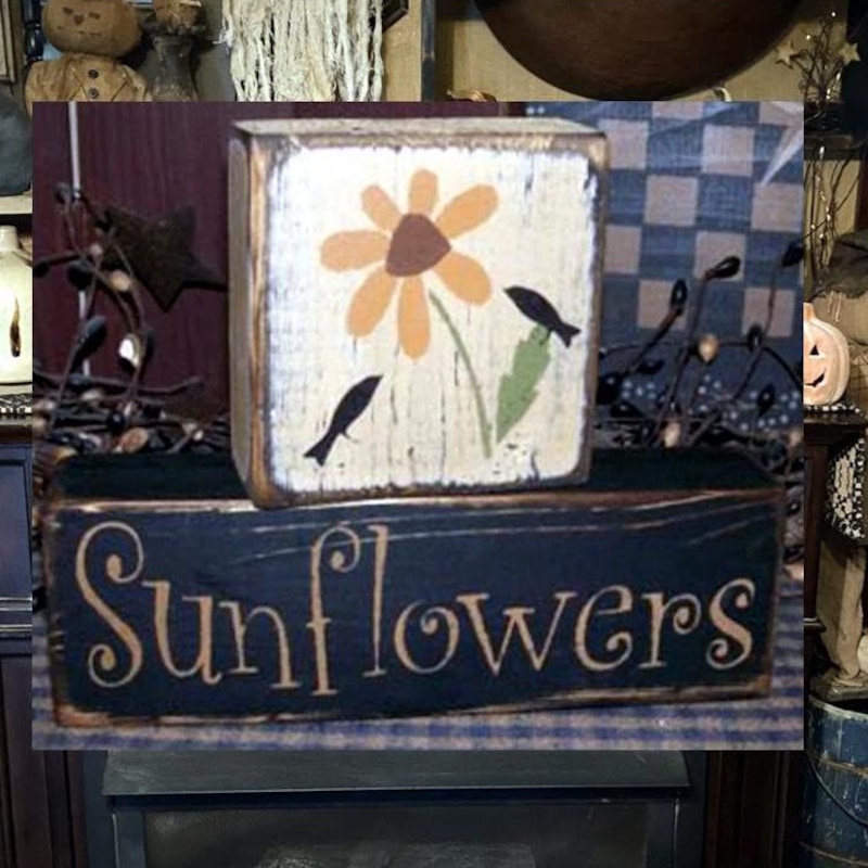 Primitive Sunflower - Etsy